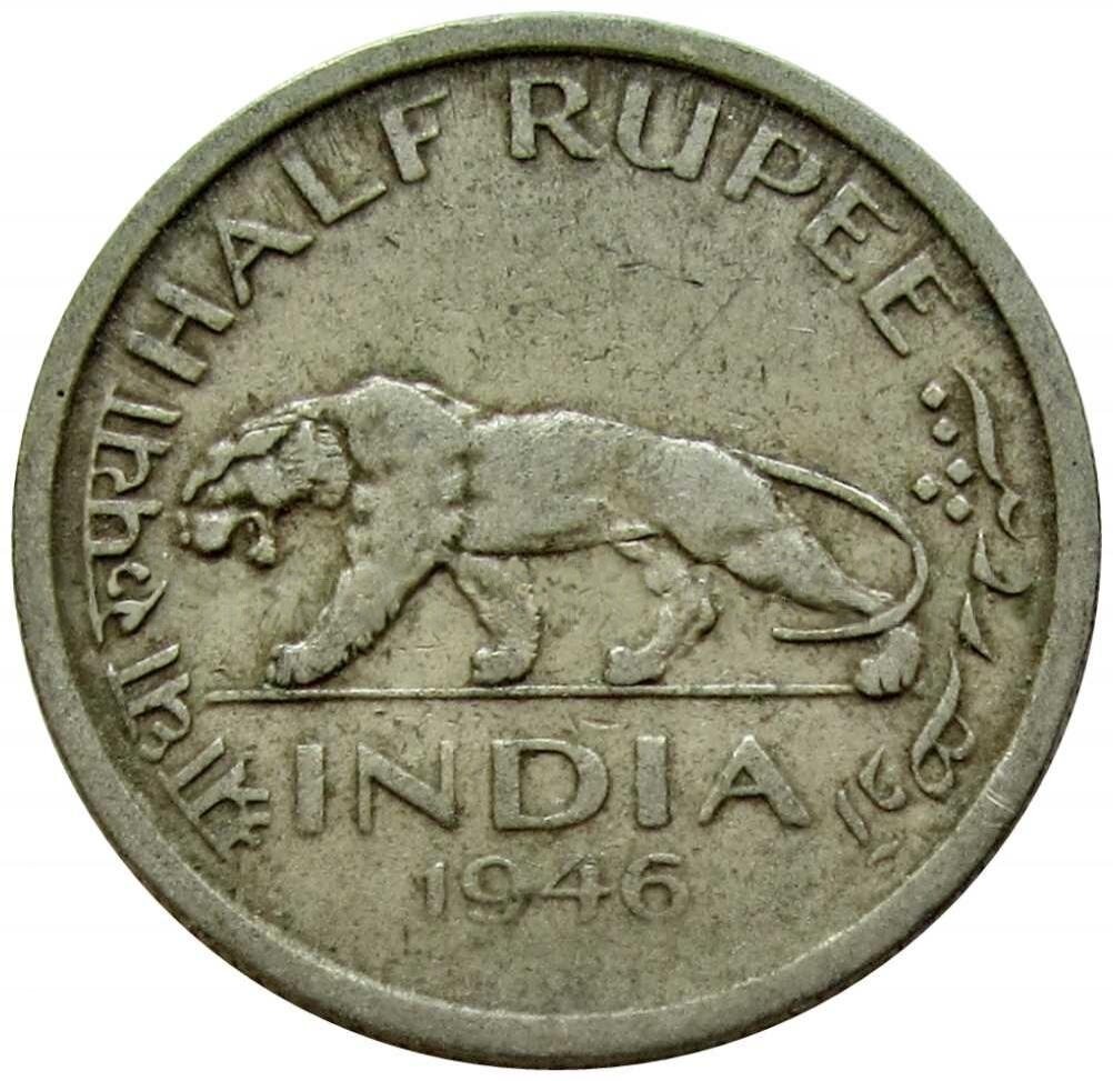 1/2 рупии 1946 Британская Индия