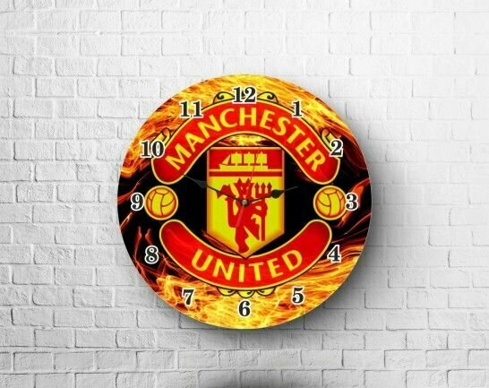 Часы настенные GOODbrelok круглые 20 см принт "Манчестер Юнайтед" - 0008