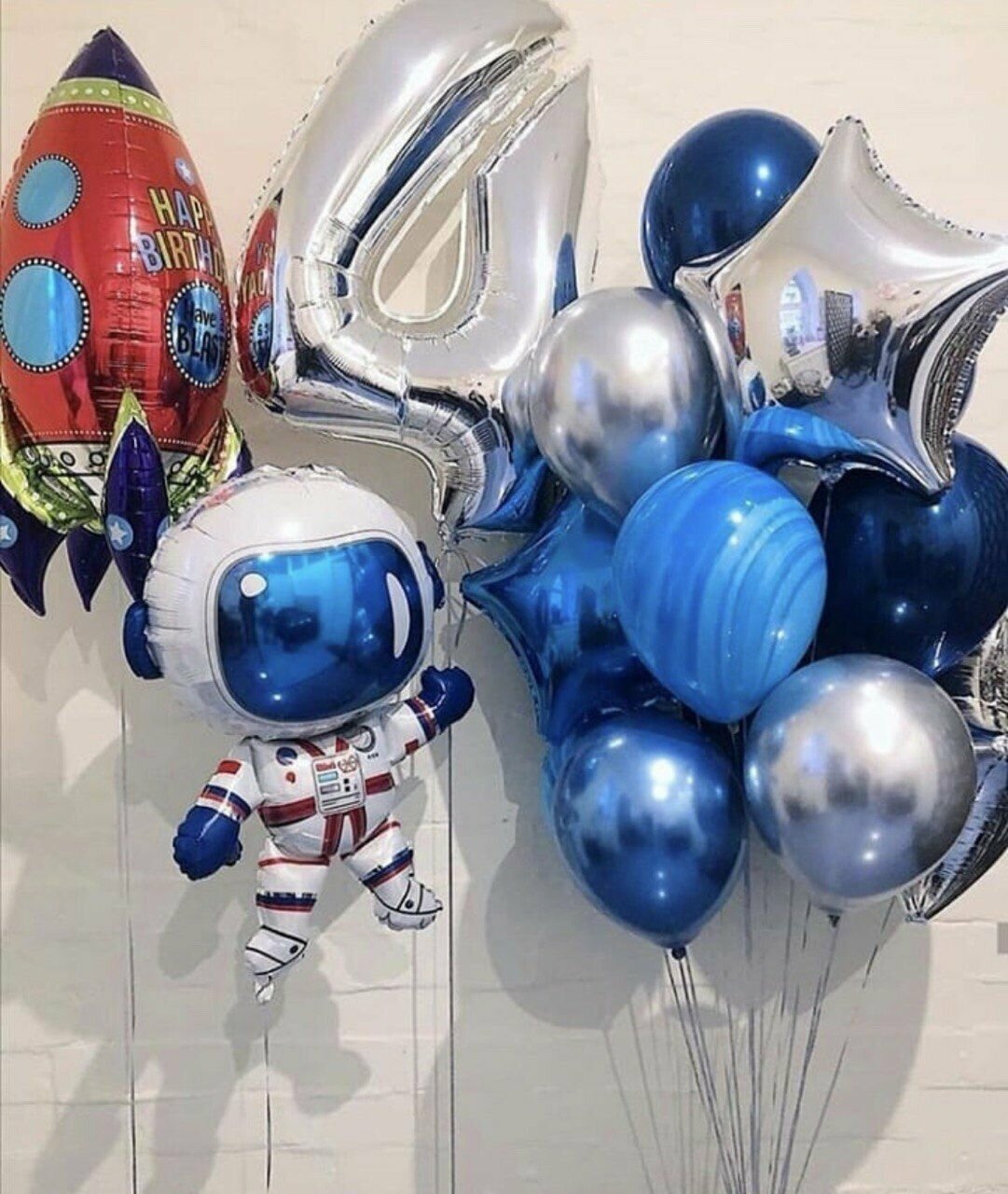 Шарики гелиевые с космонавтом. Воздушные шары на день рождения мальчика, сына