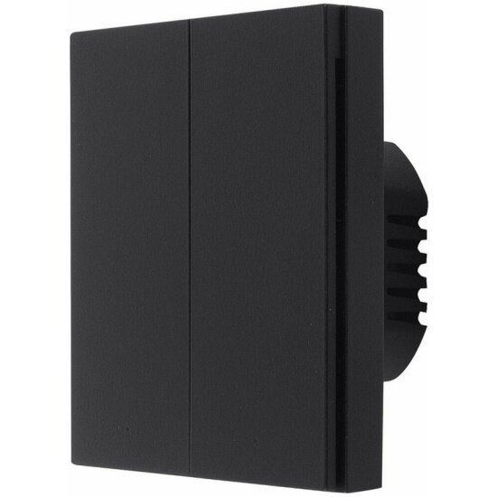 Умный настенный выключатель Aqara H1 EU(без нейтрали, 2 клавиши) Черный (WS-EUK02bl)