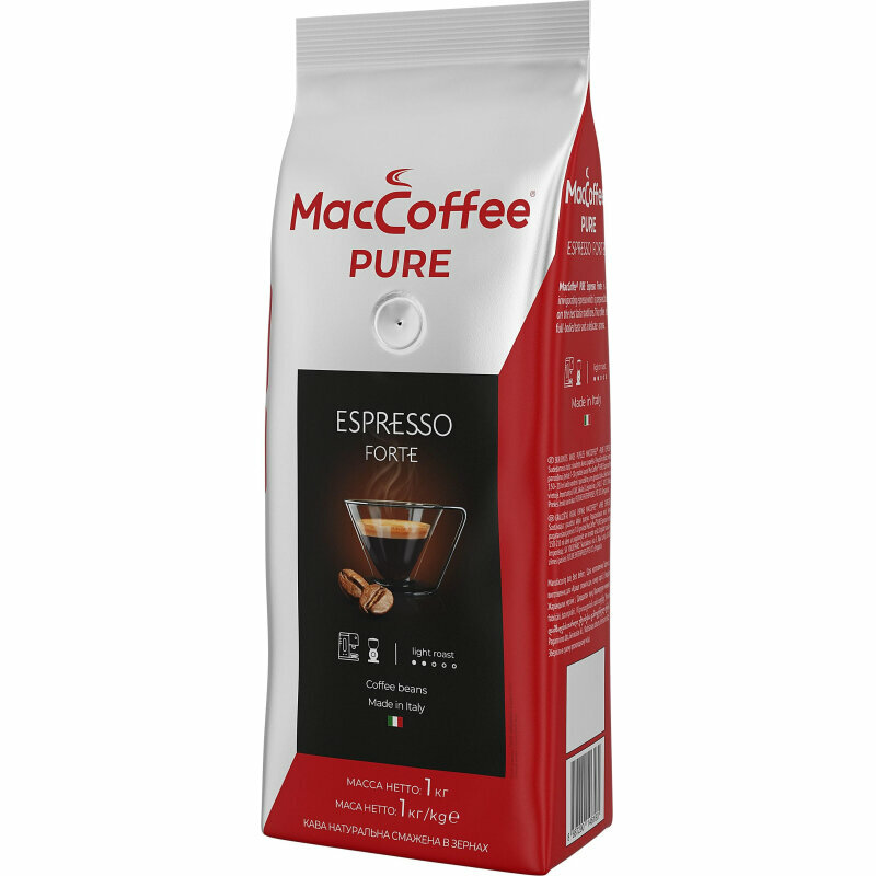 Кофе в MacCoffee PURE Espresso Forte зернах , 1 кг, 1844999