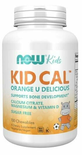 Кальций KID CAL Chewable NOW Foods (НАУ) 100 жевательных таблеток