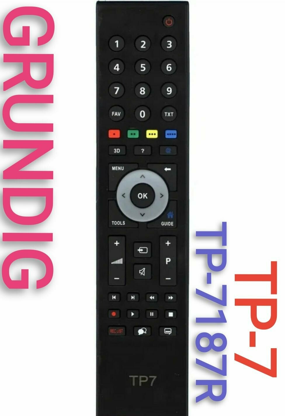 Пульт TP-7(TP-7187R) для GRUNDIG/грюндиг телевизора/tp7
