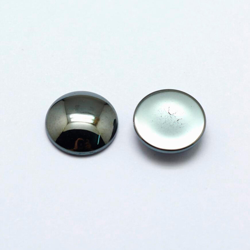 Кабошон каменный, 5мм, гематит, 1 шт.