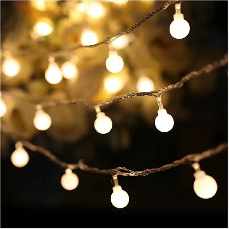 Гирлянда светодиодная 10 м, Warm White, 100 LED, 5M 40LEDS(220V EU)