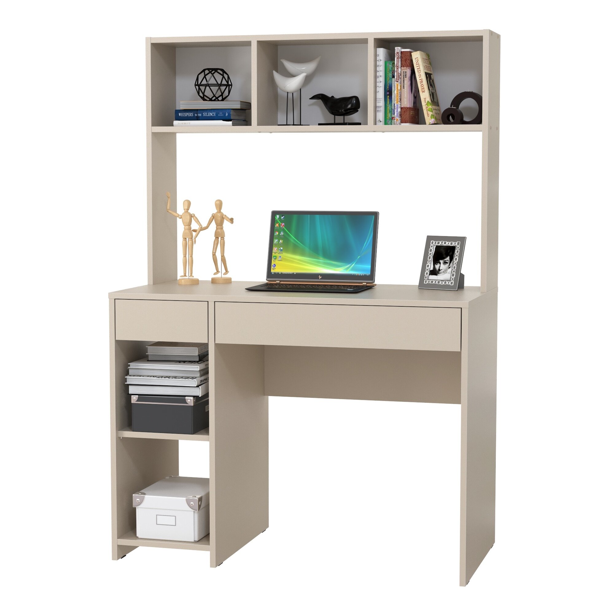 Стол компьютерный Mobi Комфорт 12.77F цвет сатин, 100х49,8х147 см, ун. сб.