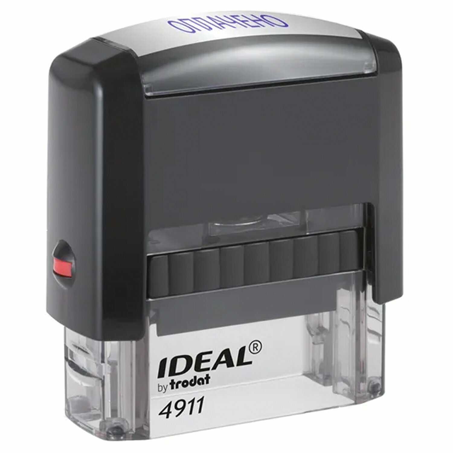 Штамп стандартный "оплачено", оттиск 38х14 мм, синий, TRODAT IDEAL 4911 DB-1.2, 161487