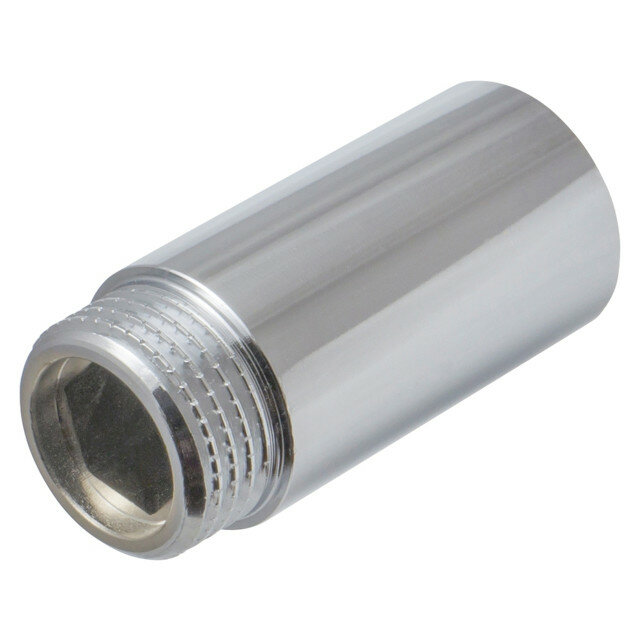 Удлинитель резьбовой 1/2 в 40 мм из хромированной латуни, резьба 1/2 дюйма, сантехника