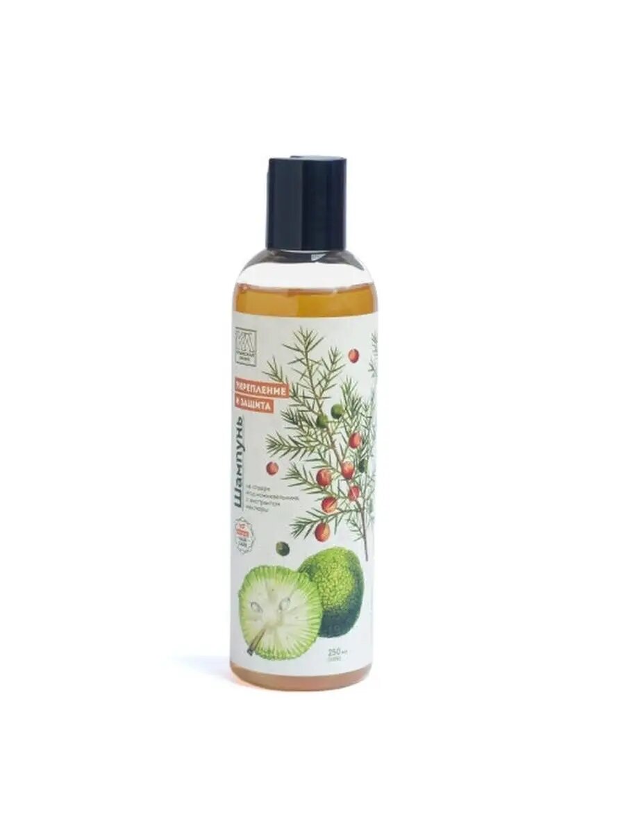 Шампунь укрепление И защита на отваре ягод можжевельника с э
