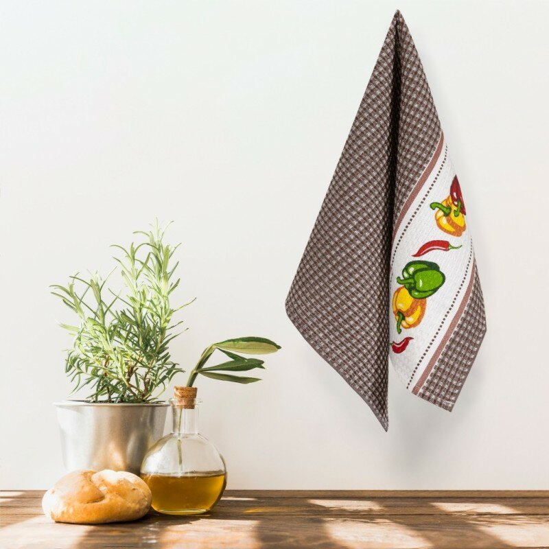 Полотенце кухонное Wellness Криспи 40х60 см вафельное 200г/м2 коричневый