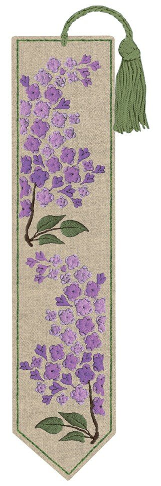 Набор для вышивания Le Bonheur des Dames #4729 Закладк "Bookmark Lilac" (Лилии), Гладь, 4.5 х 20 см