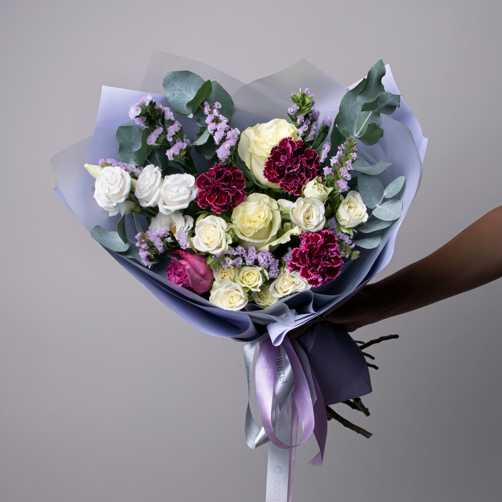 Букет цветов Свежий взгляд XS в коробке и аквабоксе от "Простоцветы"