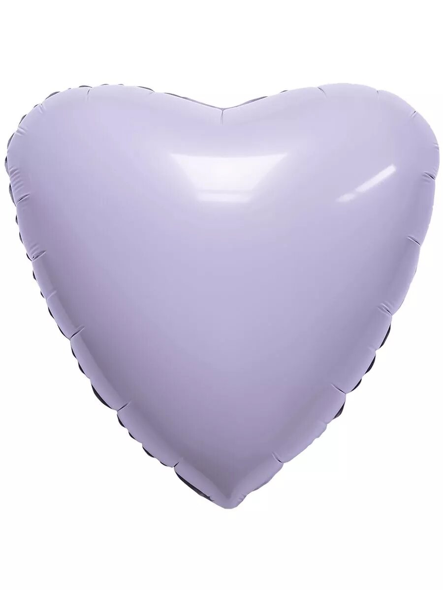 Сердце Лаванда, фольгированный шар (19"/48 см ) 1 шт. / AGURA, Россия