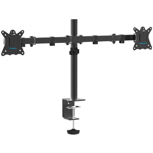 Кронштейн для монитора Kromax CASPER-508 черный 4 шт/уп. 10-32, max 2x10 кг, 6 ст св, нак. ±80, пов. 360, max VESA 100x100 мм.
