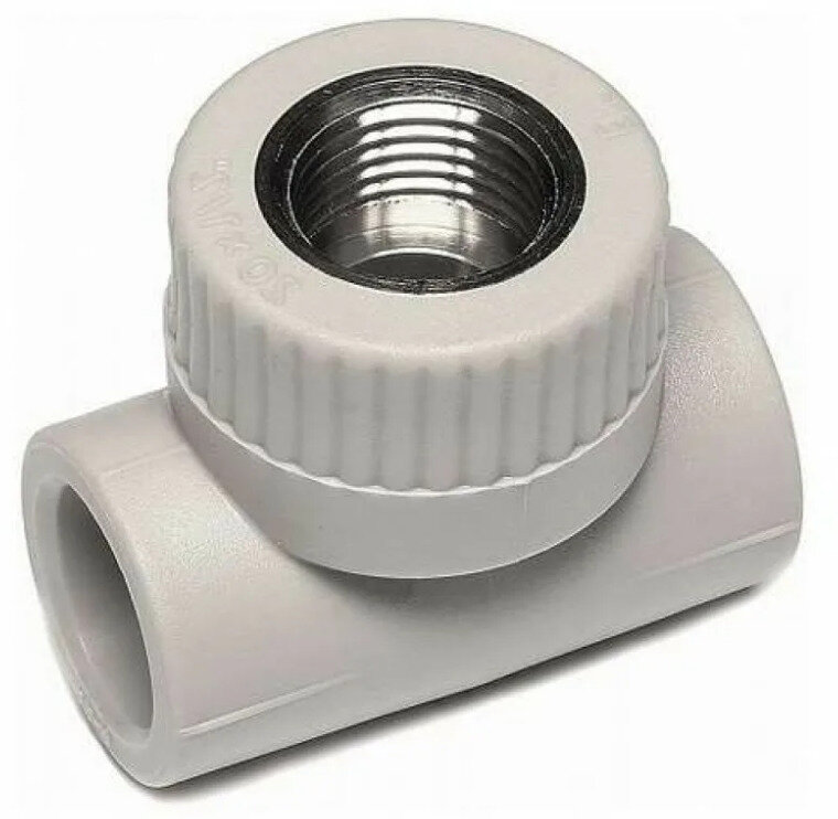 Тройник комбинированный Ekoplastik STKI02020X 20х1/2"х20 мм с внутренней резьбой