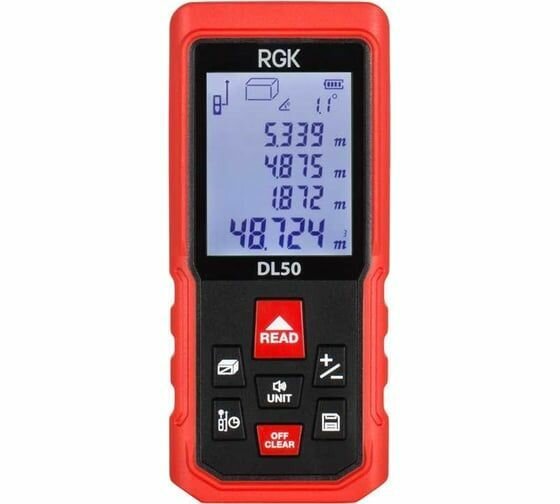 Лазерный дальномер с угломером RGK DL50 С поверкой 755696