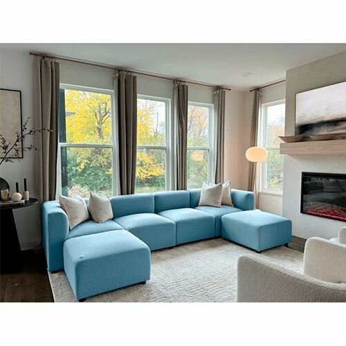 Угловой модульный диван Лаунж Плюс (Lounge Plus), 410х162х70 см, нераскладной, с мягкими подлокотниками