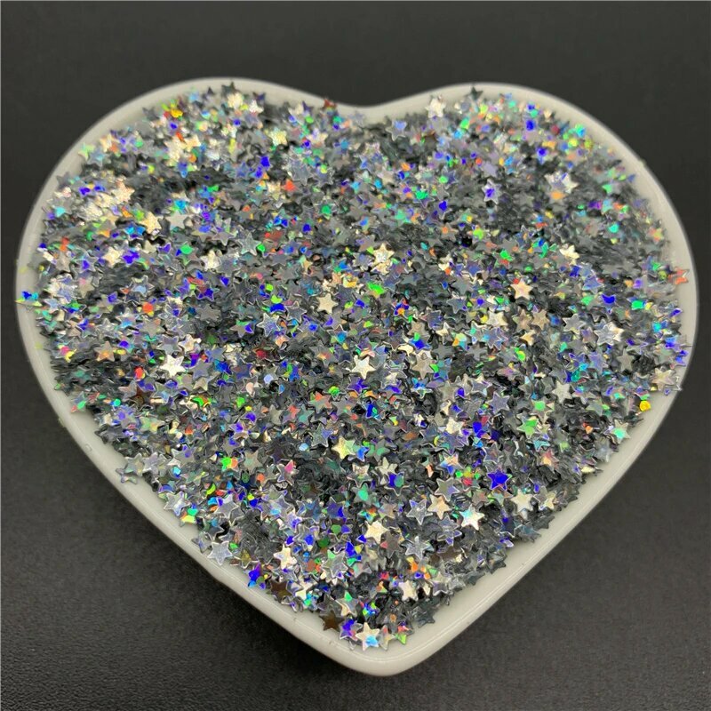Серебряные блестки-звездочки 3 мм, Color: 14