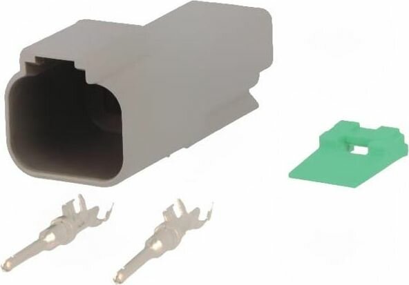 Разъем DEUTSCH S-DT 04-2 P провод-провод DT вилка "папа" PIN 2 13А на провод 1 шт