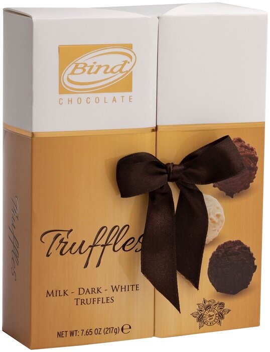 Трюфели BIND "Шоколадный сундучек" из темного, молочного и бел. шоколада 217г