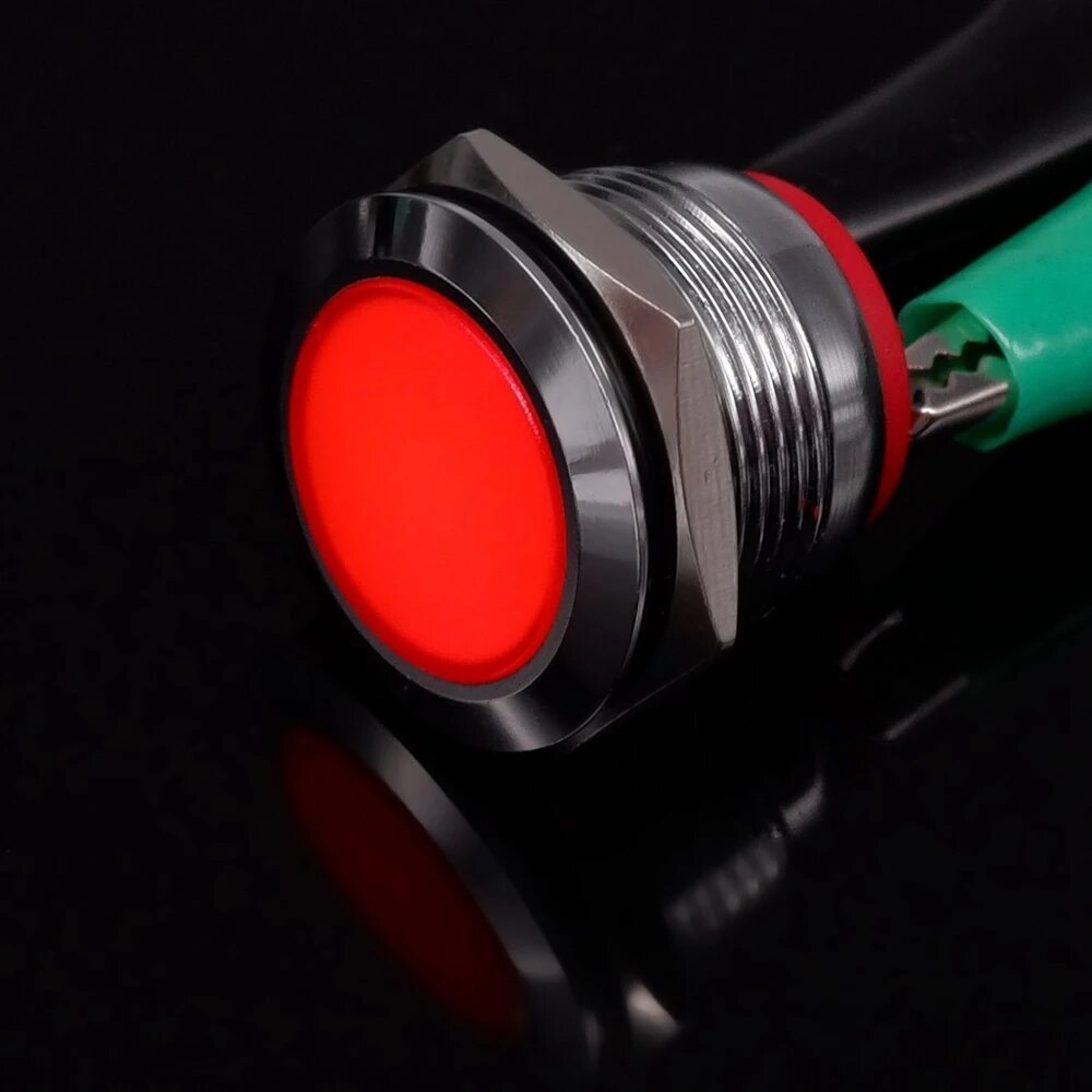 Светодиодные индикаторы PRONCH 16/19/22 мм 16mm, Red color, Screw terminal, 110-220V