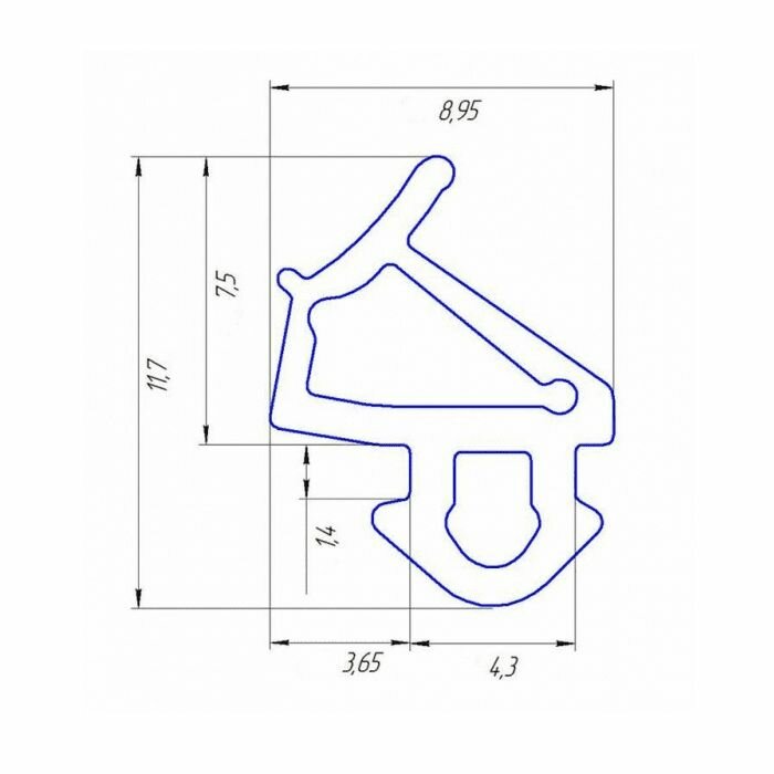 Уплотнитель для окон и дверей VEKA 254 серый Упаковка 30метров