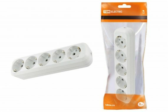 Серия TDM Колодка белая 5 гн с/з SQ1806-0035