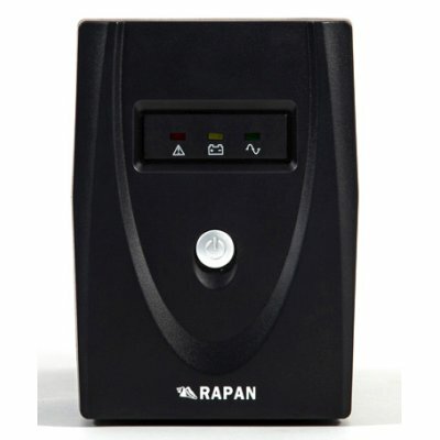 ИБП RAPAN-UPS 800 Линейно-интерактивный, 1-фазное входное напряжение, выходная мощность 800 ВА / 480 Вт, выходных разъемов: 2, разъемов с питанием от батареи: 2, время зарядки 6-8 ч, черный, вес 5.0 кг, RAPAN-UPS 800
