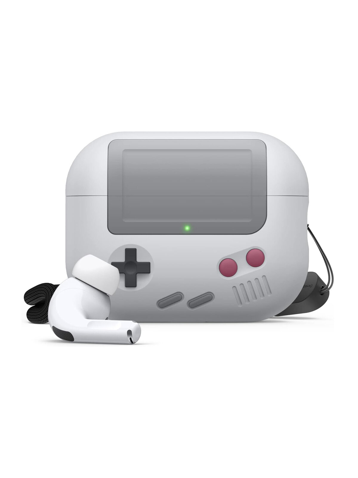 Elago для AirPods Pro 2 (all) чехол Unique AW5 Game console with Round strap Light Grey