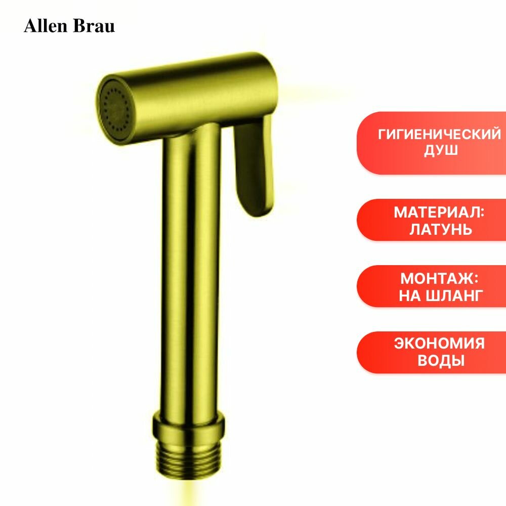 Гигиенический душ Allen Brau Priority 5.31028-GB золото, латунь