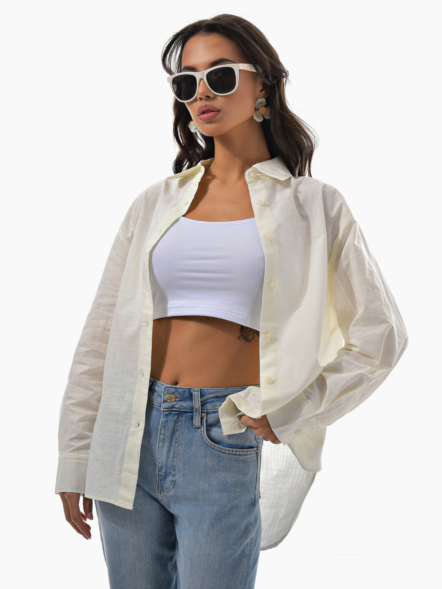 Рубашка Женская рубашка оверсайз