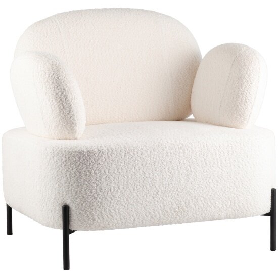 Кресло Stool Group Кэнди ткань букле белый.