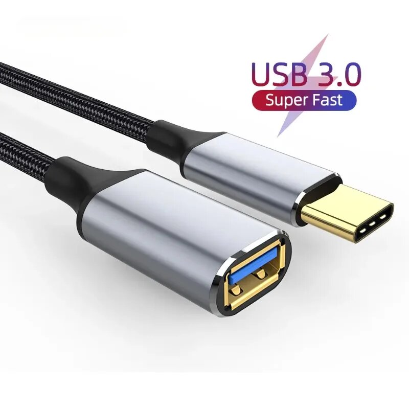 OTG Тип C Кабель-адаптер USB-Type C Разъем для Xiaomi Samsung S20 Huawei OTG Кабель-переходник для передачи данных для MacBook Pro 0.3m