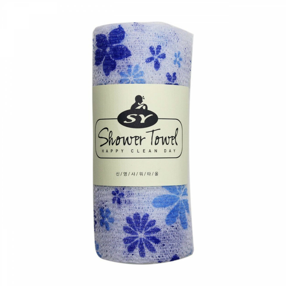 SY Happy Clean Day Shower Towel Массажная мочалка полотенце для душа, 1 шт