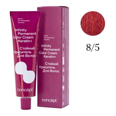 Concept Infinity - Стойкая крем-краска для волос 8.5 светлый русый красный