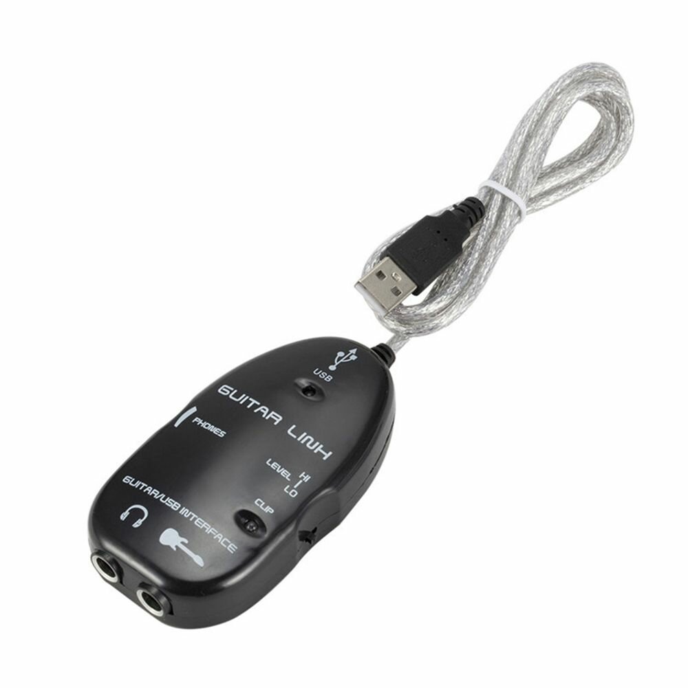 Кабель-адаптер для подключения Гитары к Интерфейсу USB Аудиоразъем Рекордера