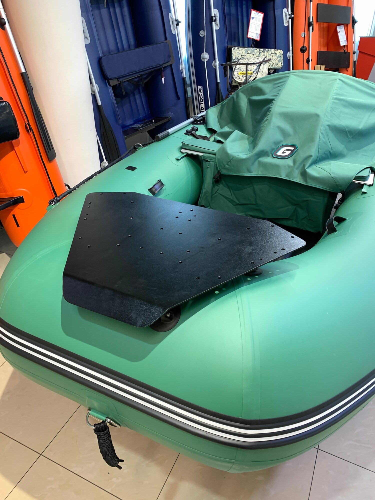 Площадка носовая Флагман-24 "Универсальная", для лодок ПВХ, алюминий, 70x50 см