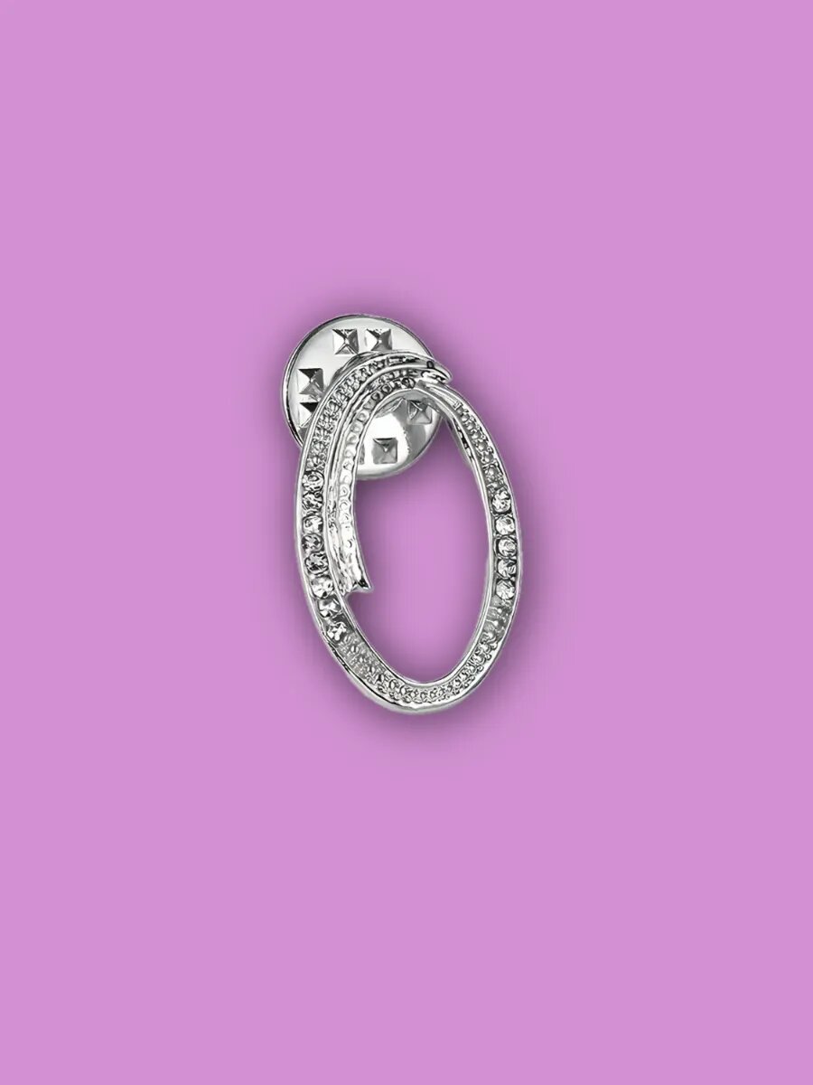 Брошь, фианит