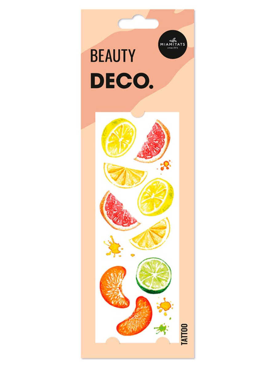 Татуировка для тела DECO. WATERCOLOR STORY by Miami tattoos переводная (Citrus)