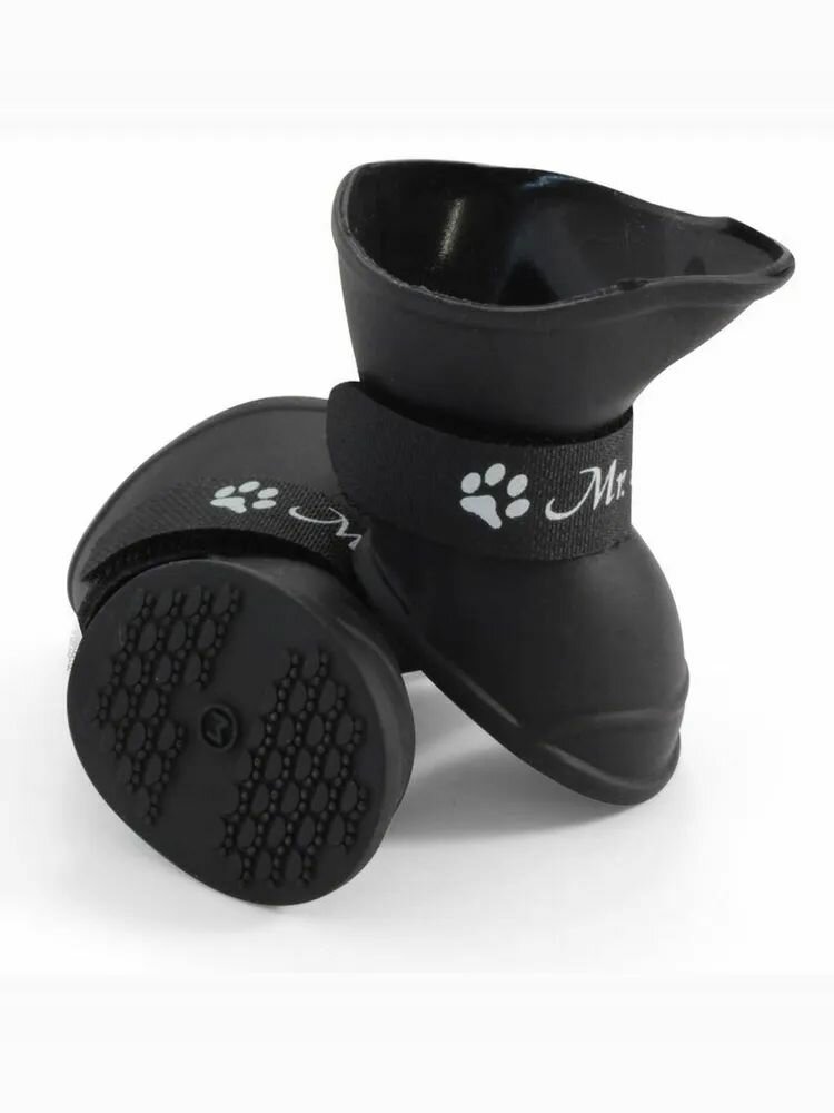 Ботинки для собак TRIOL M, неопрен, водоотталкивающие, с липучками, чёрные