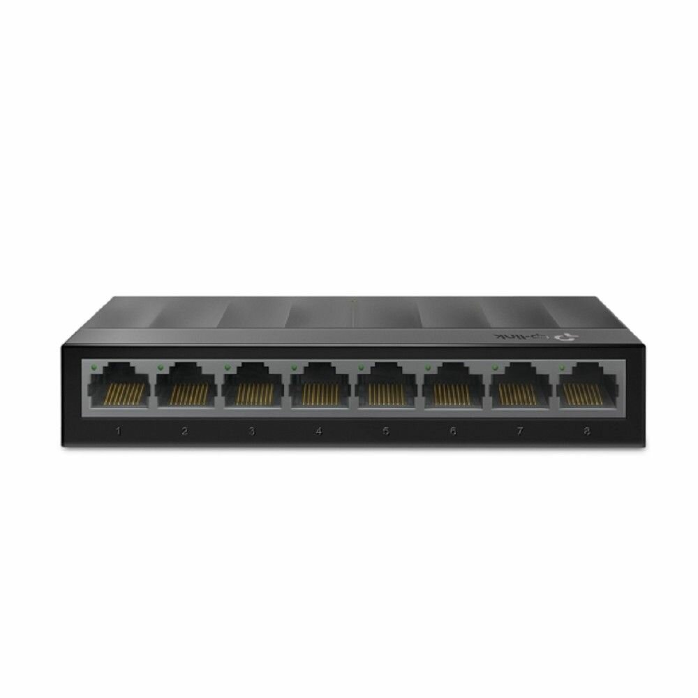 Коммутатор TP-Link LS1008G гигабитный неуправляемый 8xRJ45, 1Гбит/с, с поддержкой автосогласования и авто-MDI/MDIX