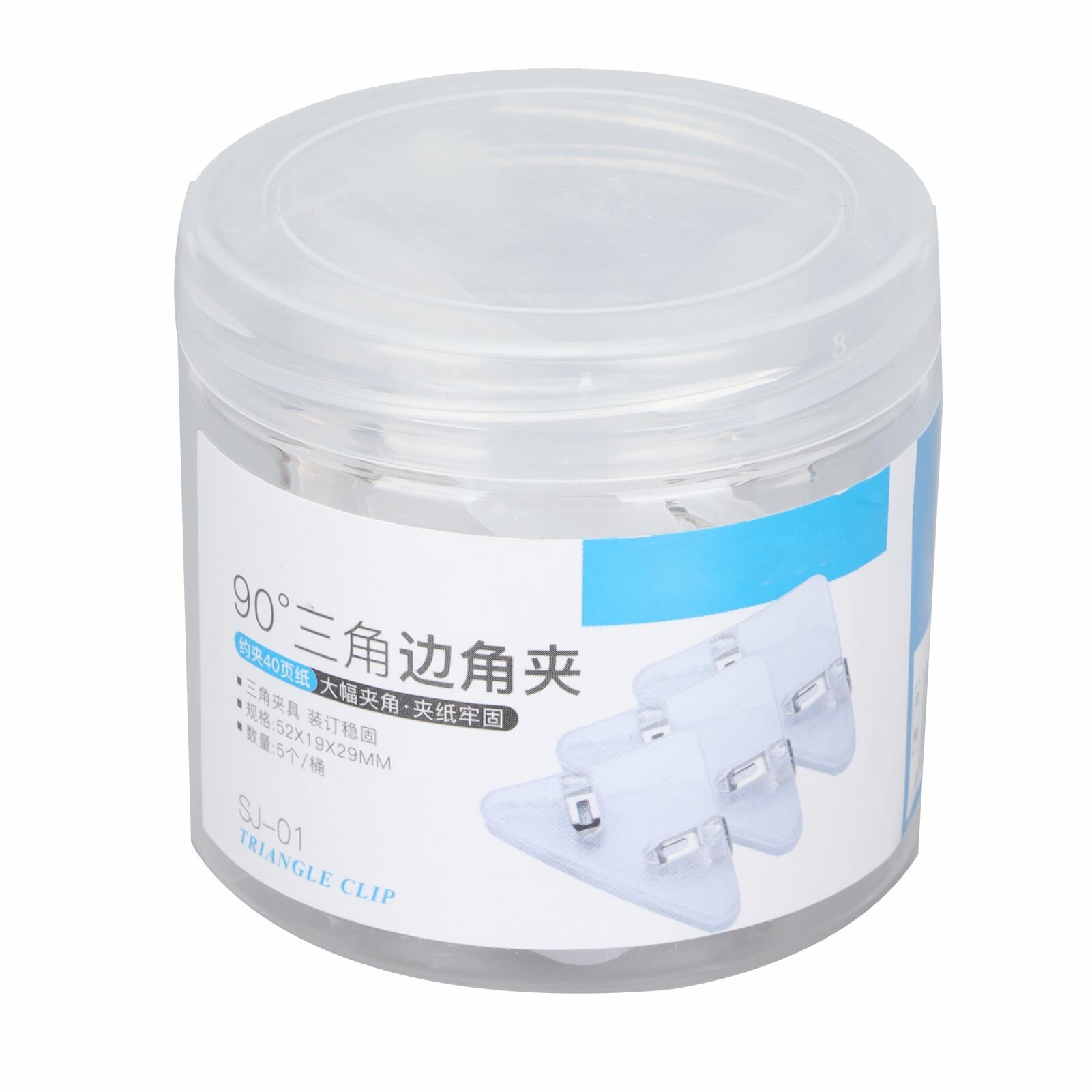 Шт. скрепки треугольные портативные прочные крепежные инструменты для тестовой бумаги, заметок, документов, прозрачные