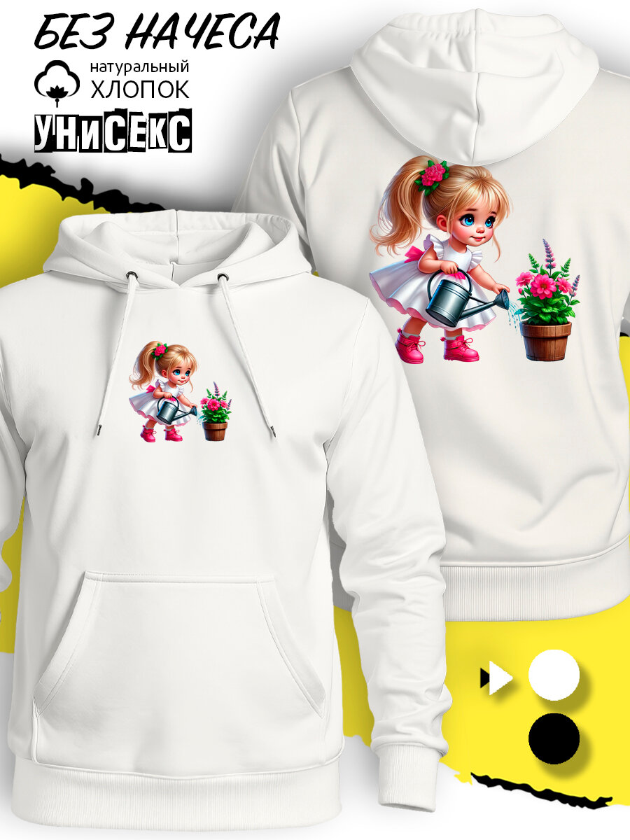Худи SMAIL-P Толстовка свитшот девочка с цветами