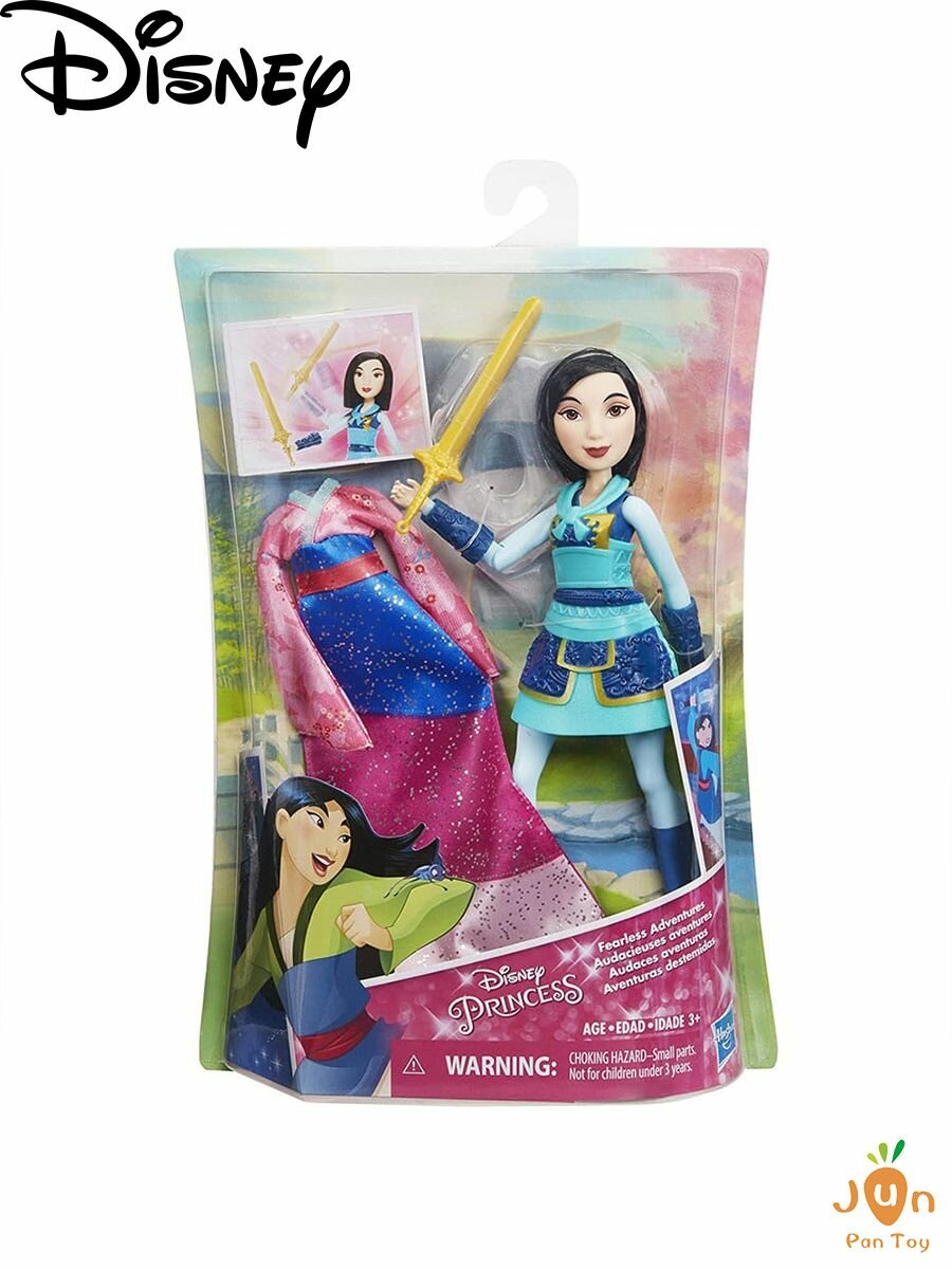Кукла Мулан Бесстрашные Приключения Принцессы Дисней Disney Princess Mulan Fearless Adventures / Детские модные куклы Disney с костюмами и аксессуарами, Подходит для детей старше 3 лет