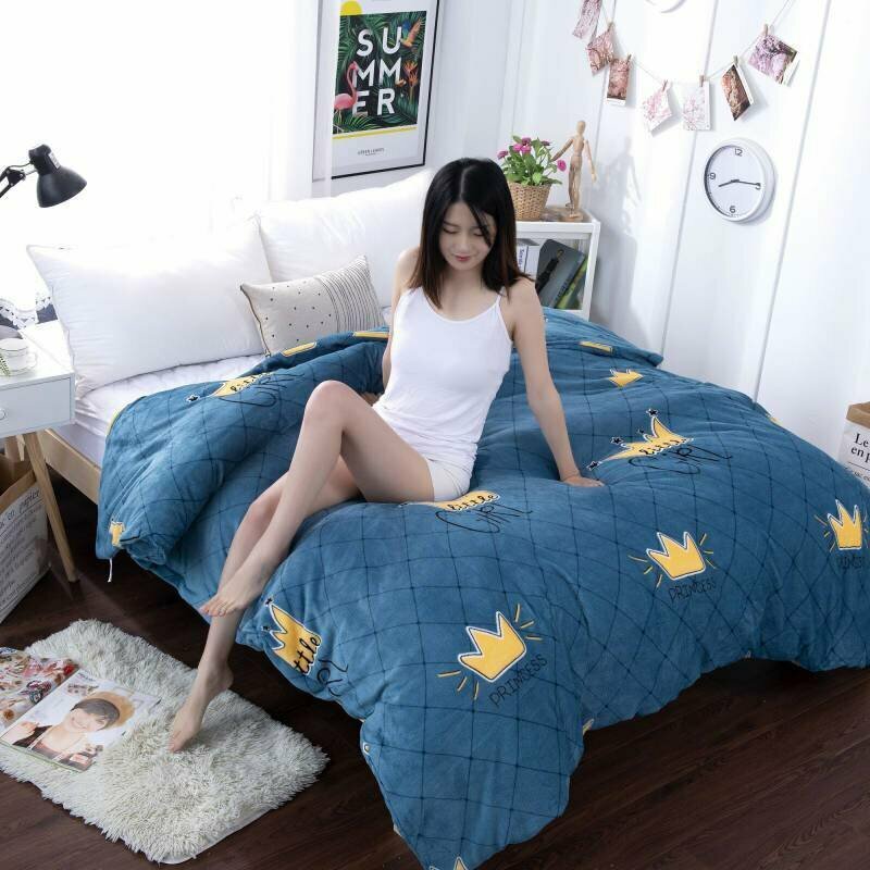 Фланелевый пододеяльник, цельный, утолщенный флисом, пододеяльник из кораллового флиса, односпальный или двуспальный, зимний теплый двусторонний флисовый пододеяльник,110*150cm