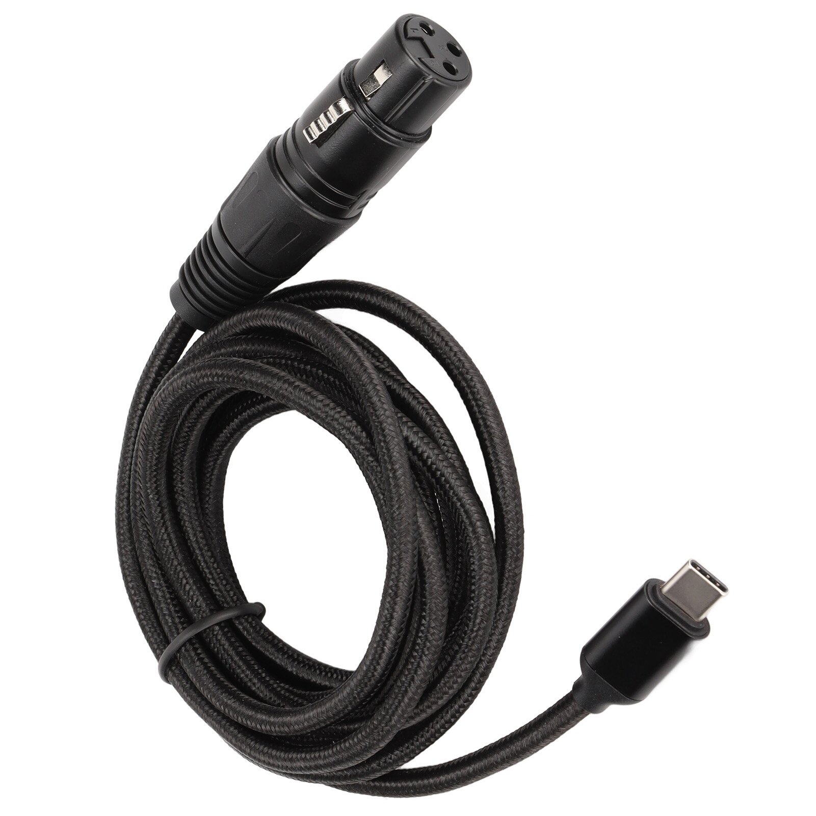Кабель USB C to XLR Female 3 Meter/9.8ft для микрофона с низким шумом HIFI Plug and Play для Windows, 6mm диаметр (24AWG), медный провод OFC, SNR 93 dB, Crosstalk -77 dB, THD+N -70dB, FR 20Hz-20KHz, энергопотребление 15-40mA, материал нейлон