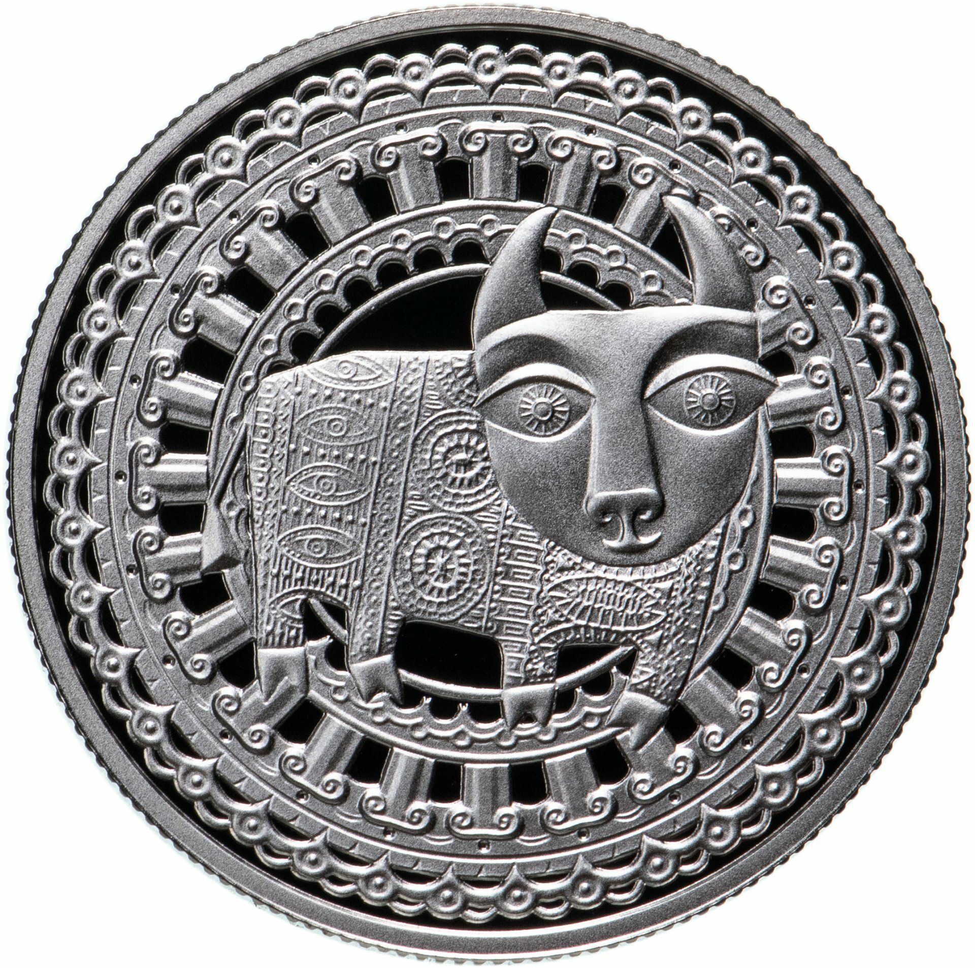 Беларусь 1 рубль 2009 "Знаки зодиака - Телец" в капсуле, Мельхиор медь-никель, в сохранности BUNC