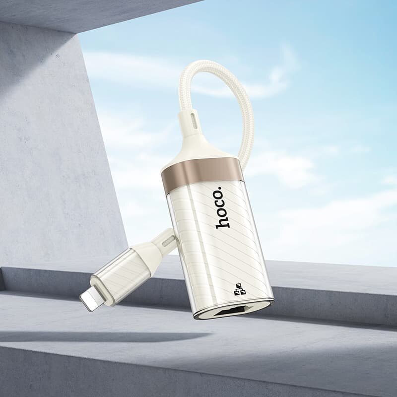 Адаптер-переходник Hoco UA41A, Lightning-RJ45, для Ethernet-интернета, 100 Мбит/с