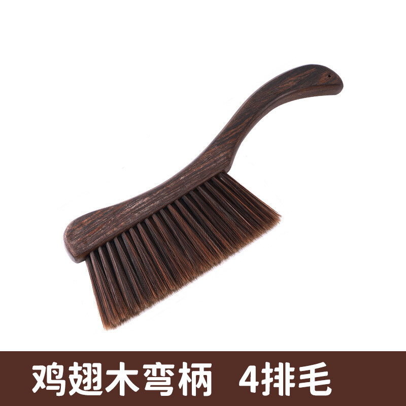 Щетка для кровати из дерева с куриными крыльями, домашняя щетка для удаления пыли, длинная ручка, мягкая щетина, щетка для уборки спальни, волшебный инструмент для кровати