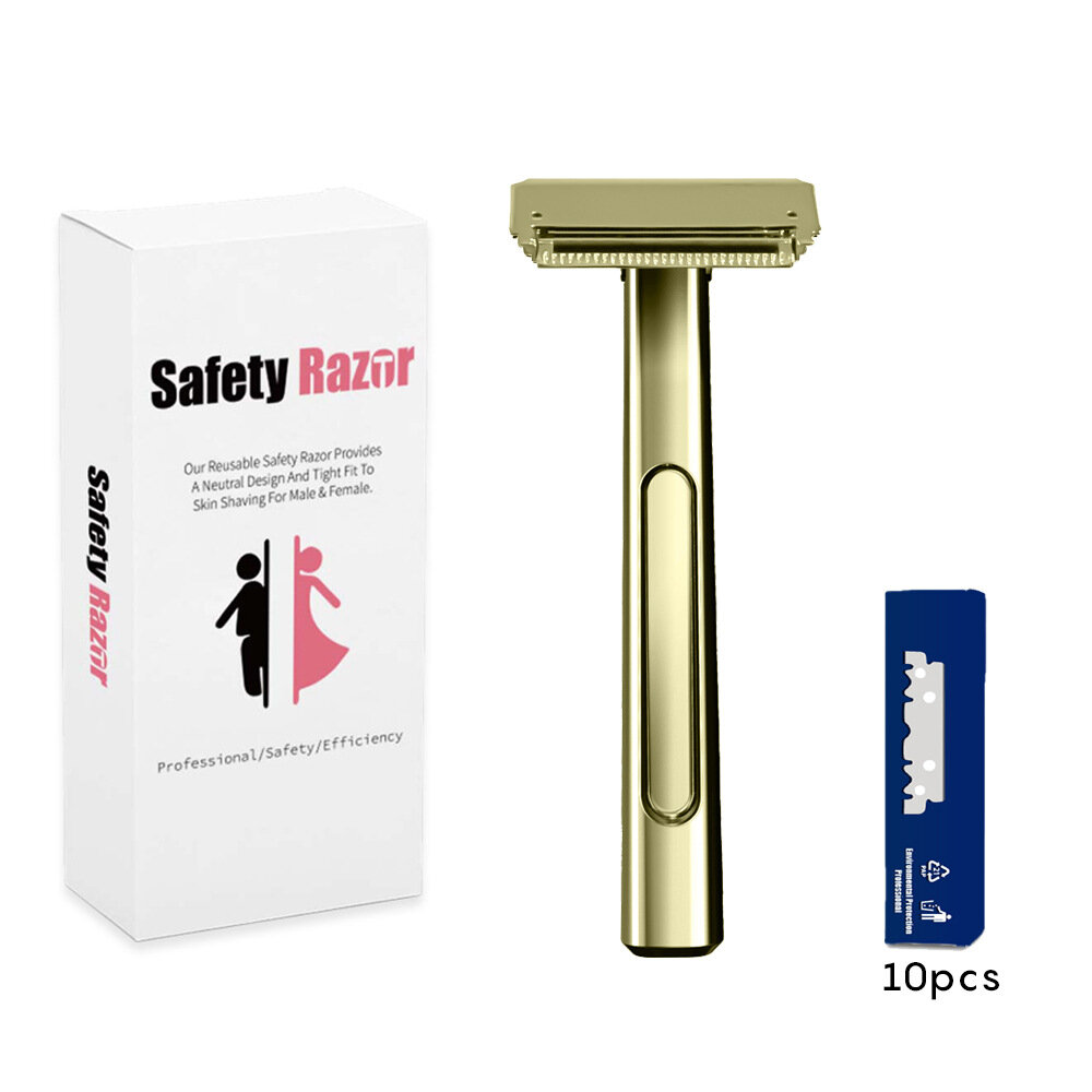Горячая распродажа металлического держателя для бритвы с двойным слоем и полубритвой, ручная бритва с плавающим лезвием
